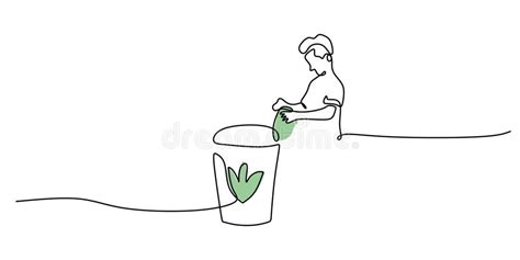 Continuous Line Drawing Garbage Stock Illustrations 201 Continuous Line Drawing Garbage Stock