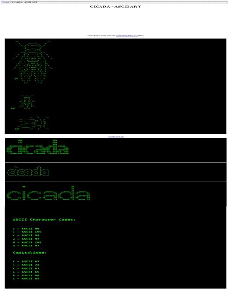 Cicada Ascii Art Pdf Humancomputer Interaction Naming Conventions Cicada Ascii Art Pdf Humancomputer Interaction Naming Conventions
