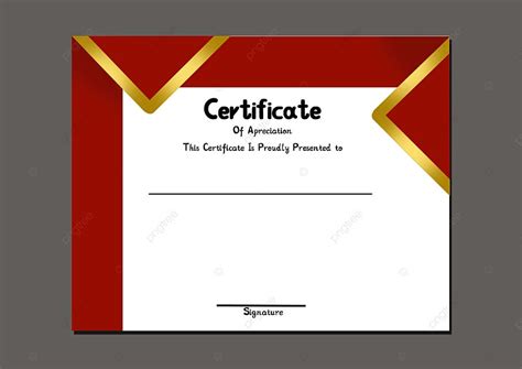 빨간 인증서 템플릿 Psd 다운로드 디자인 자료 다운로드