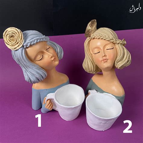 مجسمه دختر فنجان به دست دلبرباش