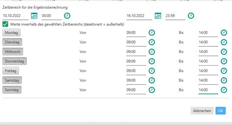 jecc analysis value incl excl a time use setting for all button