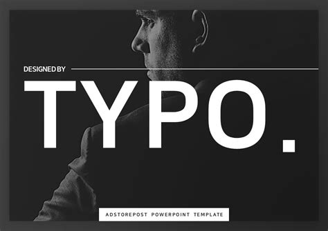 사진과 타이포그래피 활용한 모던 Ppt템플릿 Typo 배포