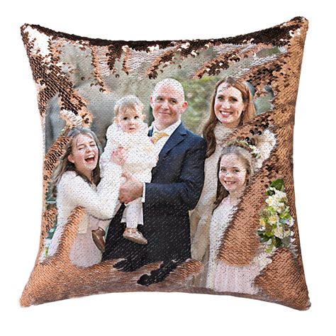 Custom Sequin Pillow Custom Photo Pillow Customized Magic Etsy