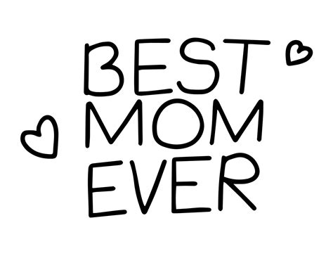 Best Mom Ever Text With Hearts Vector Illustration 23729958 Vector Art At Vecteezy