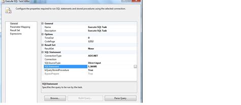 How To Set Dts Variable Value As Stored Procedure Name In Execute Sql Task Stack
