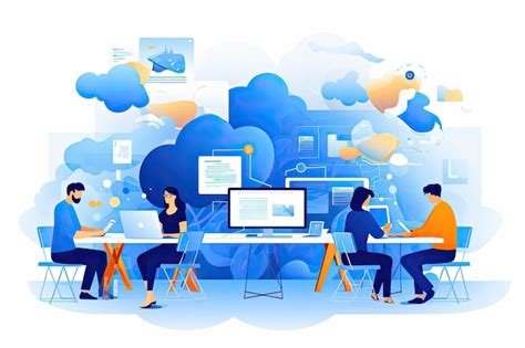 Premium Ai Image Cloud Computing Concept Vector Illustration Of People Working On Cloud