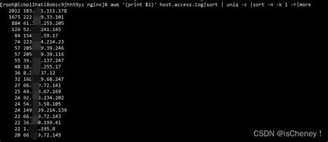 统计nginx日志中ip出现的次数centos Nginx 统计重复ipischeney！的博客 Csdn博客