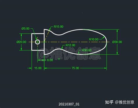 Cad尺寸标注半径如何避免指向圆心 知乎