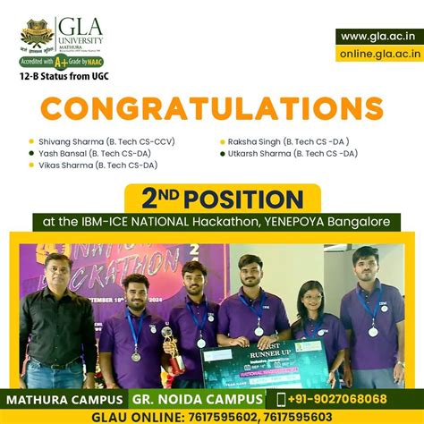 Glauniversity Hackathonwinners Techinnovators Proudmoment Ibmice