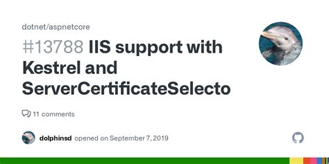 Iis Support With Kestrel And Servercertificateselector · Issue 13788