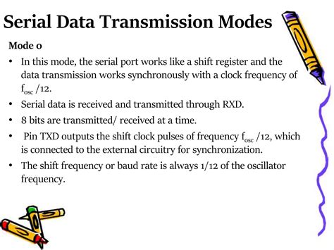 Serial Communication In 8051 Pptx Computer Networking Computing