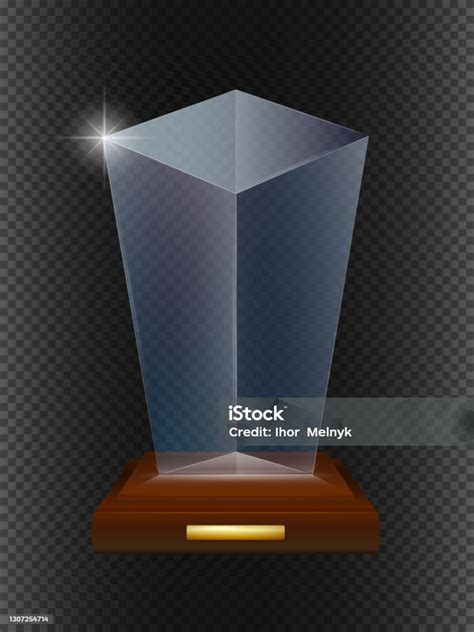 사실적인 유리 트로피 상 투명 다이아몬드 수상자 상 선반 벡터 일러스트레이션 Championship에 대한 스톡 벡터 아트 및 기타 이미지 Championship