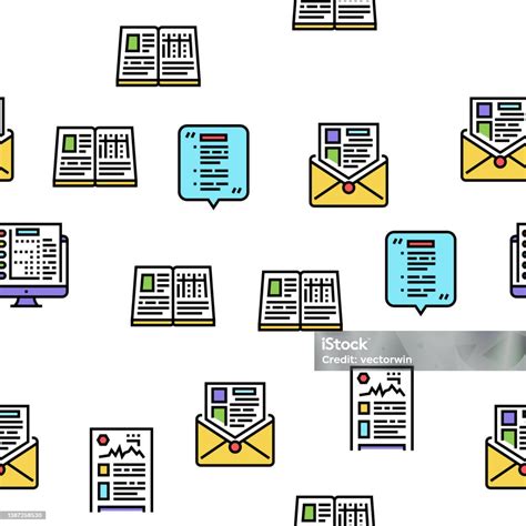 Reports Documentation Vector Seamless Pattern Stock Illustration Download Image Now Abstract