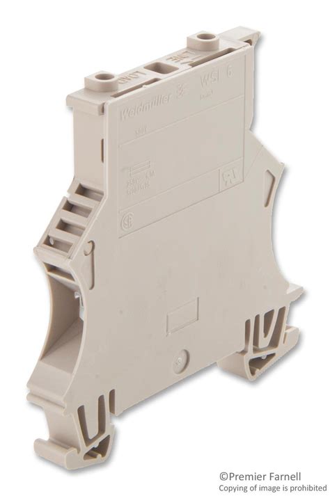 101100 Wsi6 Weidmuller Fused Terminal Block 2 Ways 20awg To 8awg