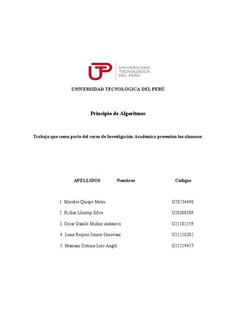 Semana 13 Principios De Algoritmos Pdf