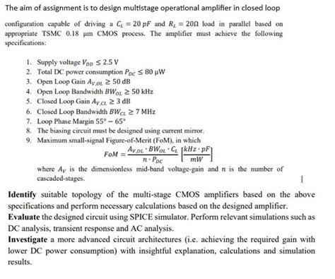 Solved The Aim Of Assignment Is To Design Multistage