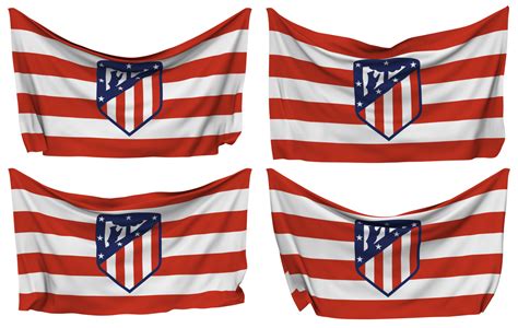 Club Atletico De Madrid Football Club Pinned Flag From Corners