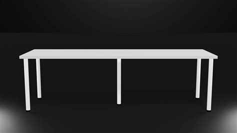 Ikea Linnmon Adils Table White Legs 200cm60cm 3d Model