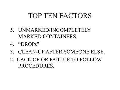 Chemical Spill Drill Guidelines For Simulated Laboratory Spills For Instructor Ppt First