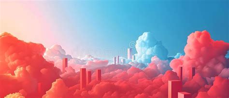 Illustration Of The Digital Cloud Network Concept Emphasizing Digitalization And Cloud