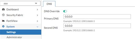 Configuring Dns Settings For Non Root Vdom Fortiadc 7 4 3 Fortinet Document Library