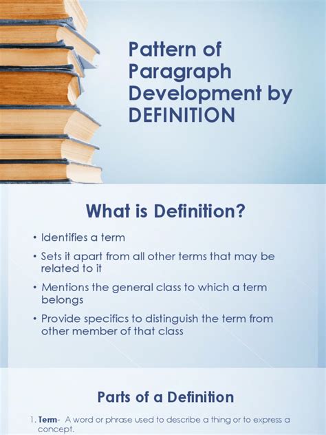 Patterns Of Paragraph Development By Definition Pdf Definition Question