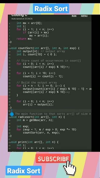 C Program To Implement Radix Sort Here Is Source Code Of The C Program