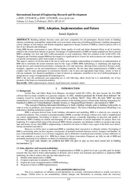Pdf Bim Adoption Implementation And Future