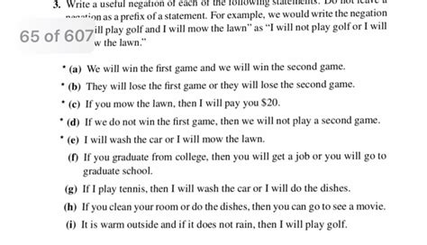 Solved 3 Write a useful negation of each of the föllowlhg Chegg com