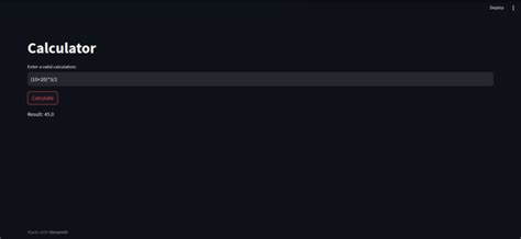 Building A Simple Calculator Using Streamlit 2025 Machine Learning Projects