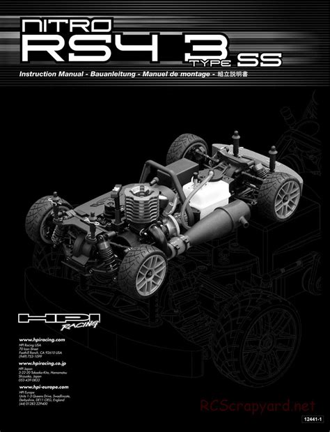 HPI Manual Nitro RS4 3 SS 2002 RCScrapyard Radio Controlled Model Archive