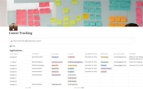 Class Tracker Template Notion Marketplace