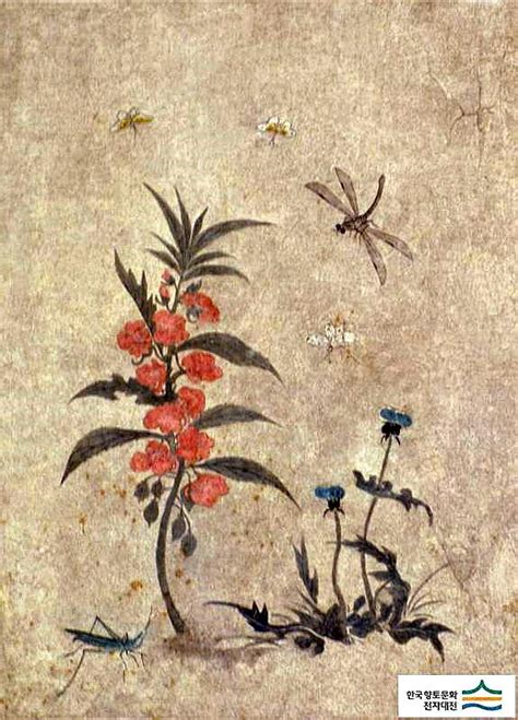 신사임당 申師任堂 의 초충도草蟲圖 네이버 블로그