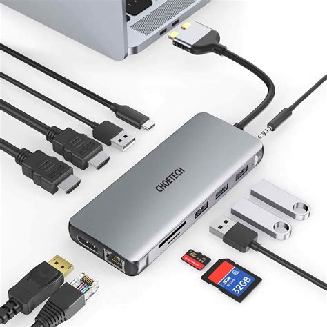 Hub M21 Choetech Multifunction Usb Docking Station Choetech