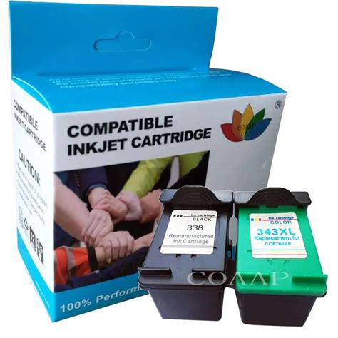 Refilled Ink Cartridge For Hp 338 343 Black And Tri Color For Hp338 Hp343