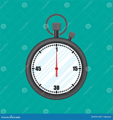 Analog Chronometer Timer Counter Stopwatch Stock Vector Illustration Of Accuracy Countdown