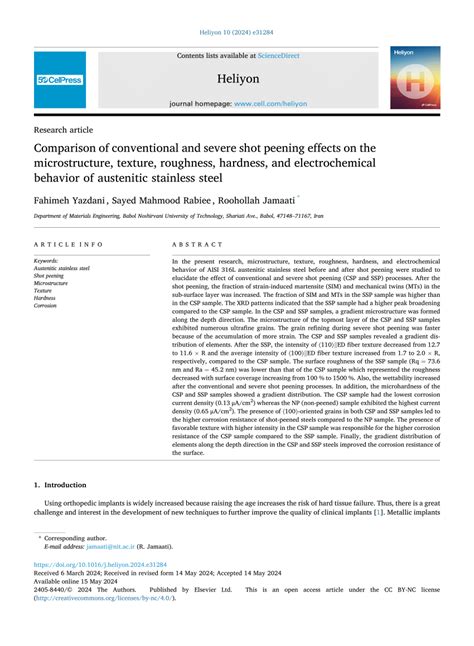 Pdf Comparison Of Conventional And Severe Shot Peening Effects On The