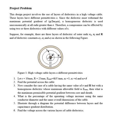 Solved Project Problem This Design Project Involves The Use Chegg