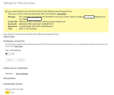 solved the credentials provided for the sharepoint source