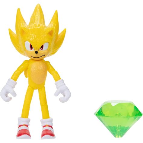 Jakks Pacific Sonic The Hedgehog 2 Movie 41497 Articulated Action Figure 10 Cm Super Sonic