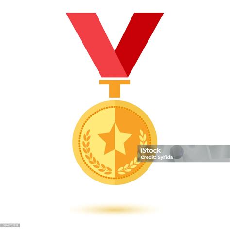 황금 상 빨간 리본을 가진 메달입니다 벡터 일러스트 레이 션 1에 대한 스톡 벡터 아트 및 기타 이미지 1 1위 Championship Istock