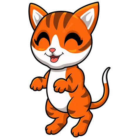 Orange Striped Cat Cartoon