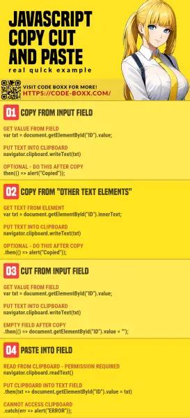 copy cut paste in javascript simple clipboard examples