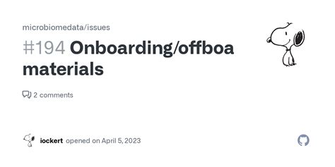 Onboardingoffboarding Materials · Issue 194 · Microbiomedataissues