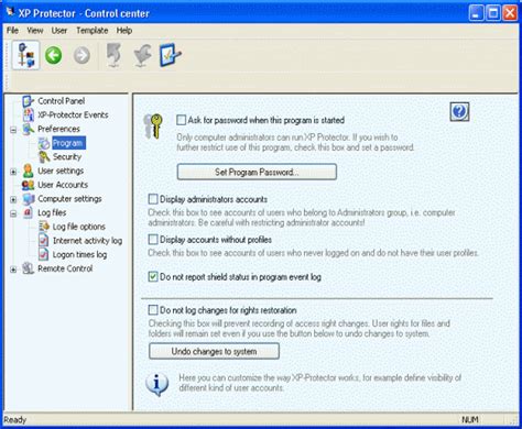 Screenshots Of XP Protector Restrict Access To File And Folder