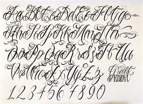 Cursive Tattoo Letters A Z