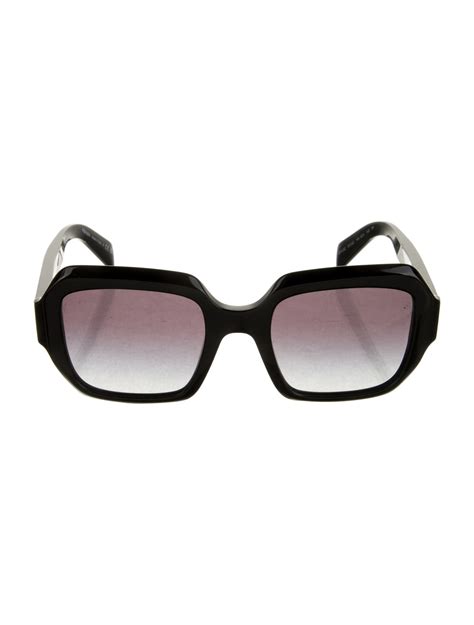 Prada Square Gradient Sunglasses Black Sunglasses Accessories