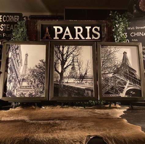 【楽天市場】大特価 3枚組 ｢la Tour Eiffel｣ 高級アートパネル 額付き ブルックリンインテリア 男前インテリア