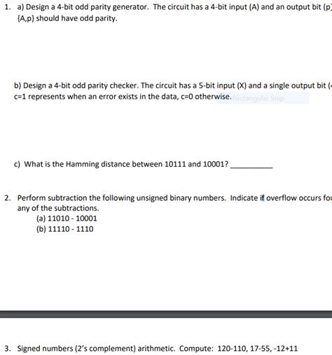 Solved A Design A Bit Odd Parity Generator The Chegg Com