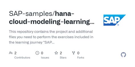 Github Sap Samples Hana Cloud Modeling Learning Journey This